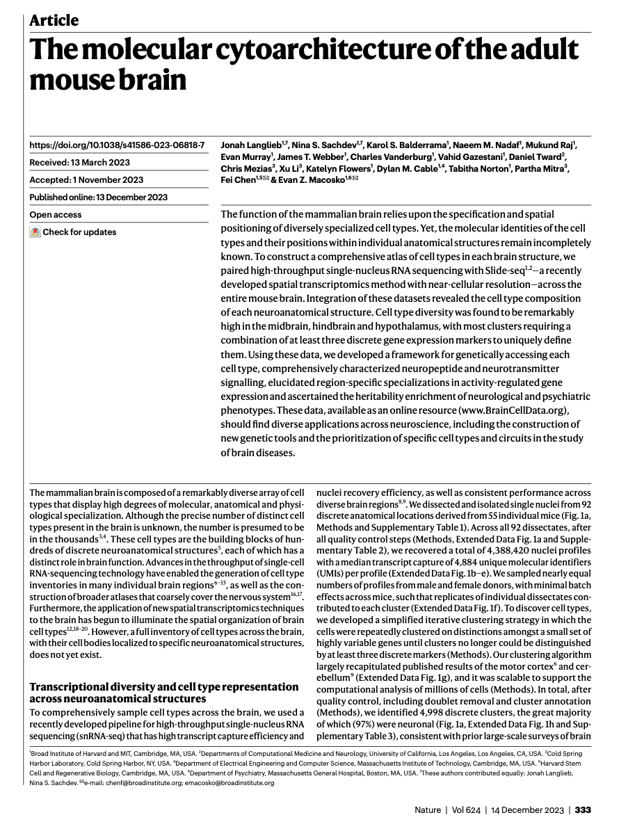 Selected Papers - Macosko Lab