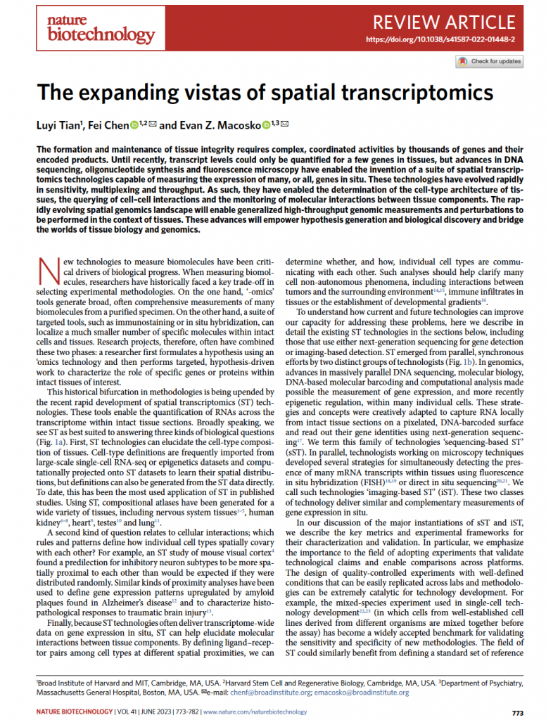 Selected Papers - Macosko Lab